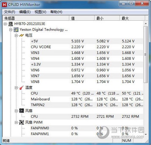 HWMonitor中文版|CPUID HWMonitor(CPU检测工具) x64 V1.36.0 中文绿色版下载_当下软件园
