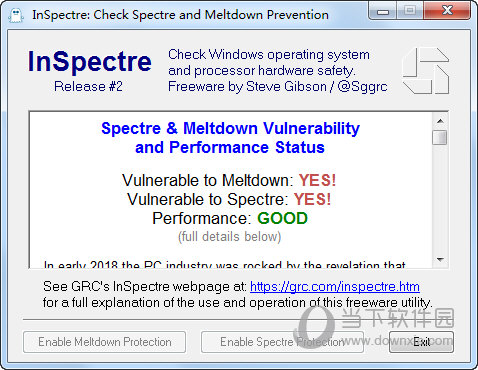 InSpectre(CPU漏洞检测工具) V1.0 绿色免费版下载_当下软件园