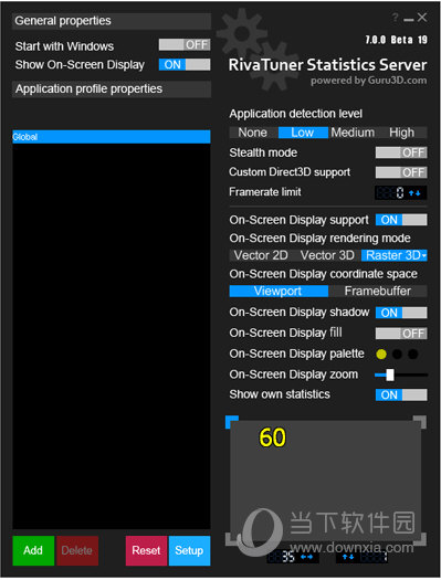 RivaTuner Statistics Server(显卡统计工具) V6.20 安装版 下载_当下软件园_软件下载