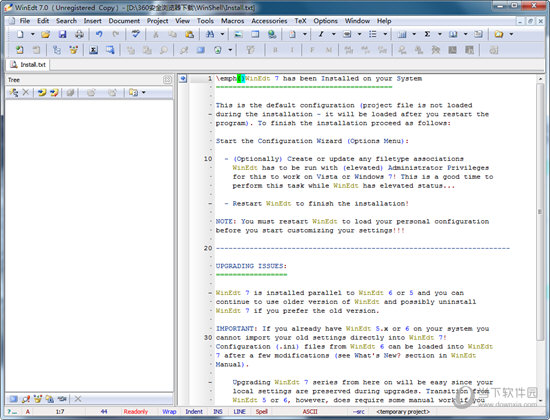 winedt7.0下载|WinEdt(多功能文字编辑器) V7.0 中文破解版下载_当下软件园