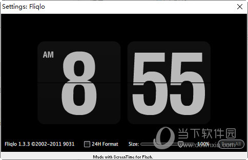 Fliqlo绿色版下载|Fliqlo翻页时钟 V4.0.3 免安装版下载_当下软件园